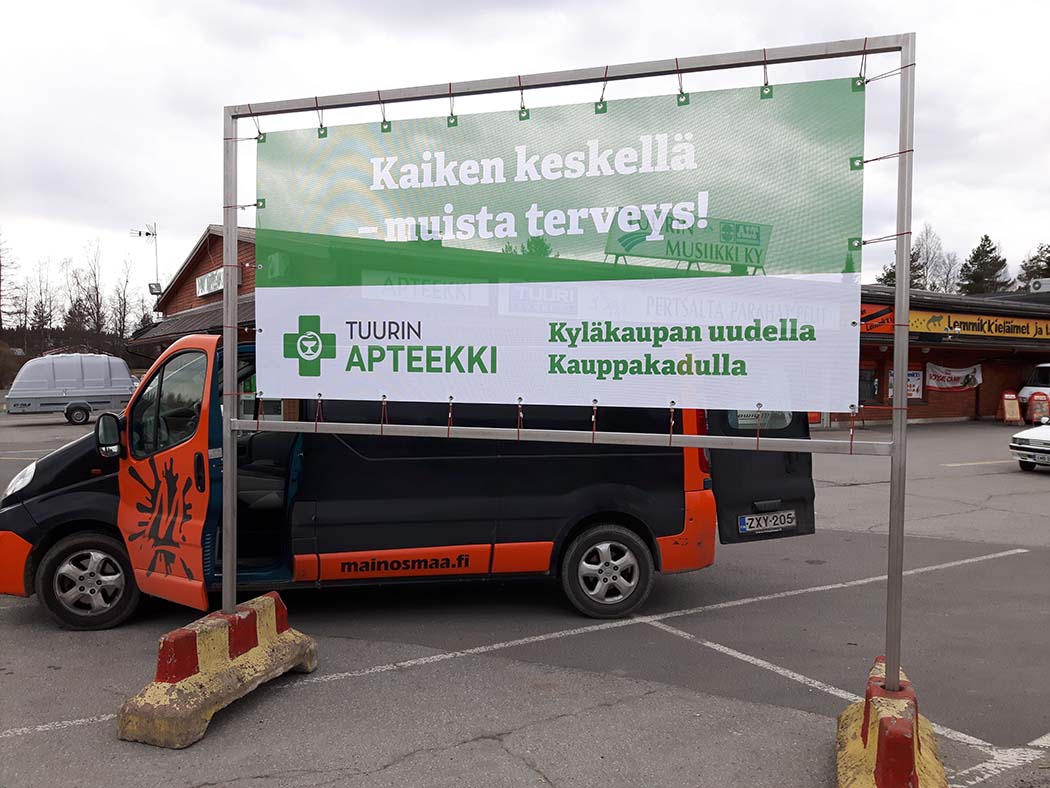 Tuurin Apteekki banderolli - Mainosmaa.fi
